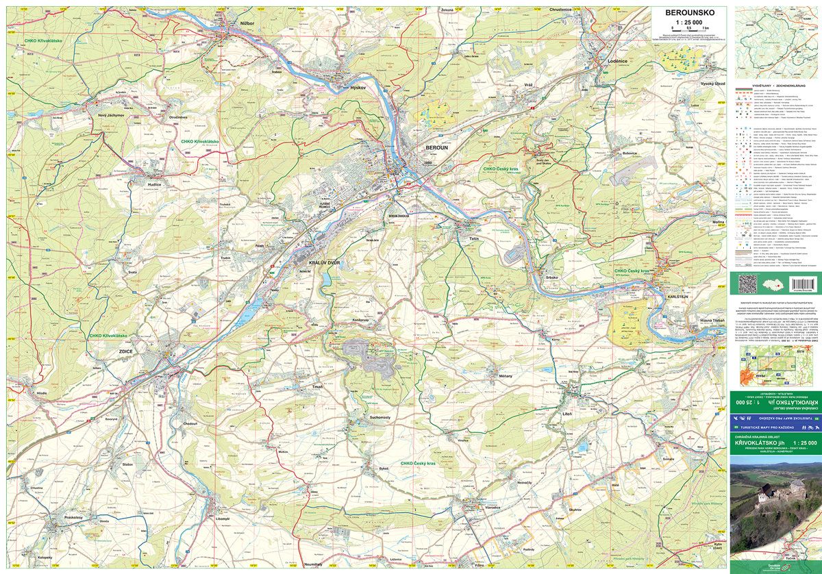 CHKO Křivoklátsko, jih 1:25 000 Geodézie On Line